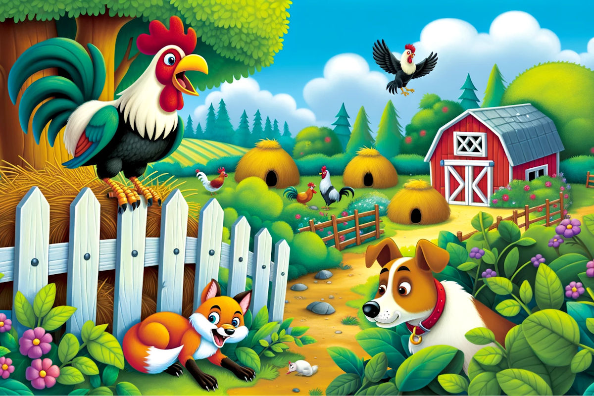 El Gallo, el Perro y la Zorra: Una Fábula sobre la Astucia y la Lealtad ...